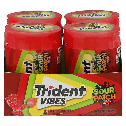 Trident Gum, Sugar Free, Redberry, Sour Patch Kids 4 ea | Shop | DeCA