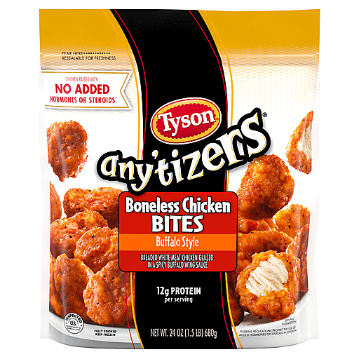 Tyson Any'tizer Buffalo Style Boneless Chicken Bites 24 oz bag ...