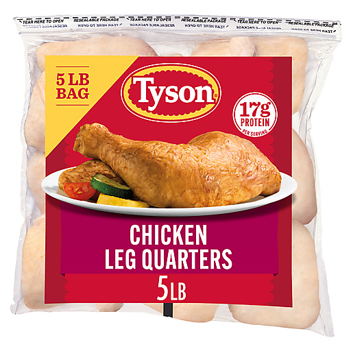 Tyson All Natural Fresh Chicken Leg Quarters 5 lb package | Chicken | DeCA