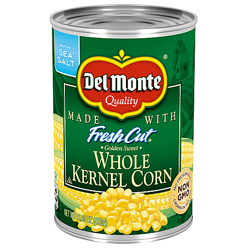 Del Monte Non-GMO Fresh Cut Golden Sweet Whole Kernel Corn 15.25 oz can ...