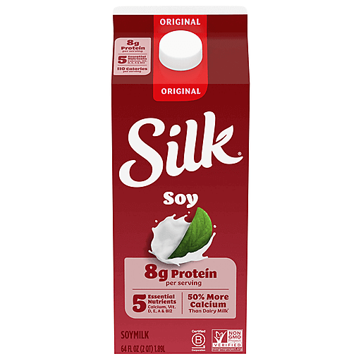 Silk Non-GMO Gluten-free Soy Milk 64 fl oz carton | Milk Alternatives ...