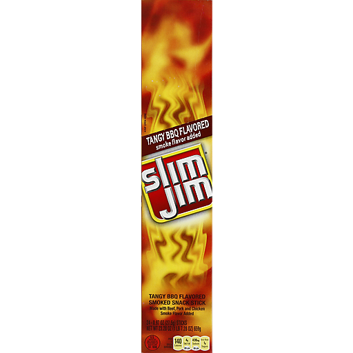 Slim Jim Slim Jim Smk Snk Stk Tngy Bbq Bx 24 ea | Shop | DeCA