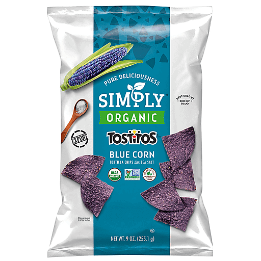 Tostitos Blue Corn Simply Tortilla Chips 9 oz bag | Chips | DeCA