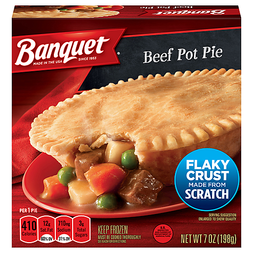 Banquet Beef Pot Pie 7 oz box | Single Serve | DeCA