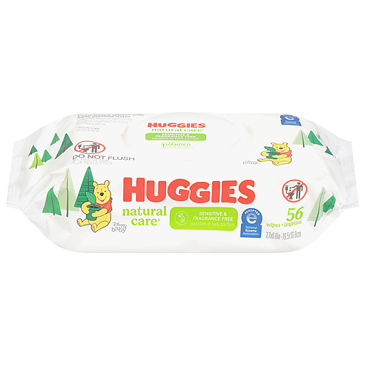 Huggies Natural Care Fragrance Free Baby Wipes 56 ct package | Baby ...