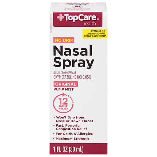 TopCare No Drip Severe Congestion Nasal Decongestant Oxymetazoline Hcl ...