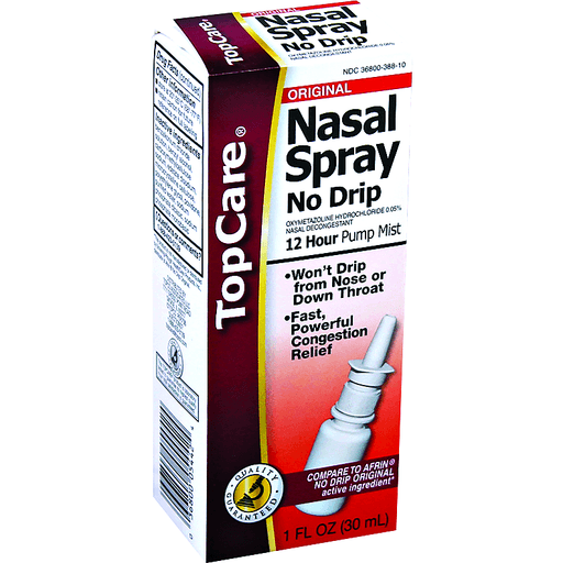 TopCare No Drip Severe Congestion Nasal Decongestant Oxymetazoline Hcl ...