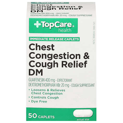 TopCare Chest Congestion & Cough Relief Dm Guaifenesin 400 mg 50 ...