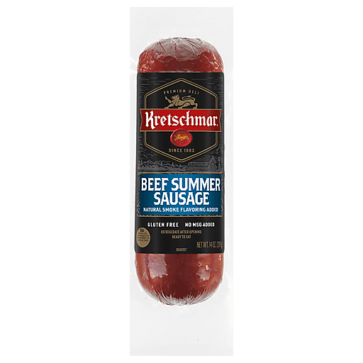Kretschmar Premium Deli Beef Summer Sausage 14 oz | Summer Sausage ...