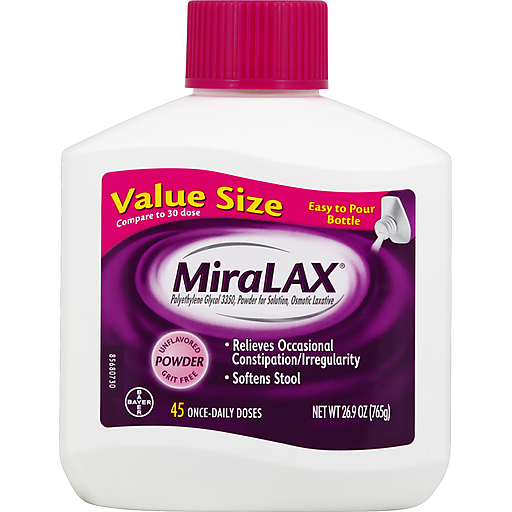 Miralax Mix-In Grit Free Pax Polyethylene Glycol 3350 Unflavored ...
