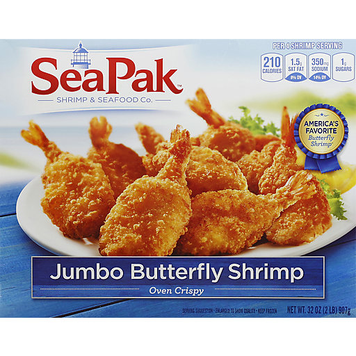 SeaPak Shrimp & Seafood Co Jumbo Butterfly Shrimp 32 oz box | Shrimp | DeCA
