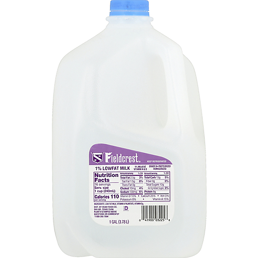 Fieldcrest 1% Low Fat Milk 1 gal jug | Reduced Fat & Fat Free Milk | DeCA