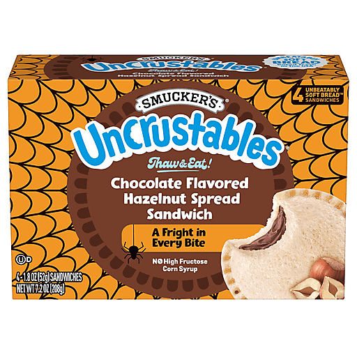 Smucker's Uncrustables Chocolate Flavored Hazelnut Spread Sandwich 7.2 ...