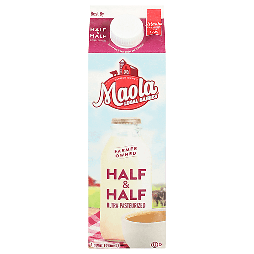 Marva Maid Half and Half Ultra-Pasteurized Milk 32 fl oz carton | Half ...