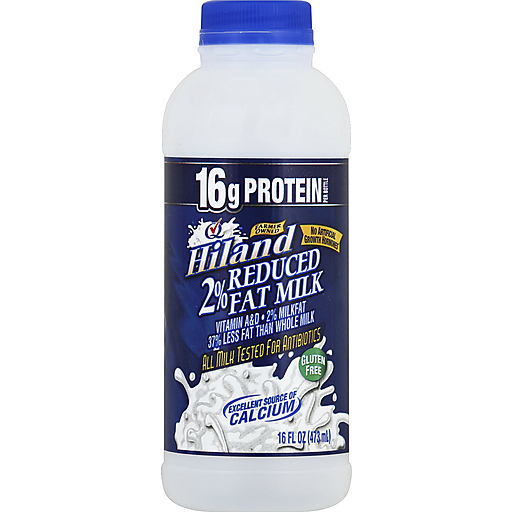 Hiland 2% Reduced Fat Milk 16 fl oz jug | Reduced Fat & Fat Free Milk ...