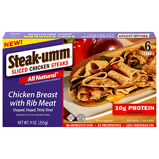 Steak-umm Chicken Breast Formed and Thinly Sliced Sandwich Steaks 21 ct ...