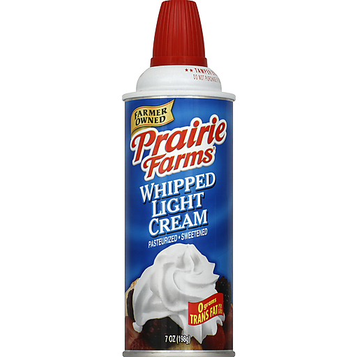 Prairie Farms Sweetened Light Whipped Cream 7 oz can | Whipping Cream ...