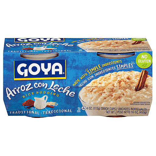 Goya Gluten-free Traditional Rice Pudding 4 oz cup 4 ct | Refrigerated ...