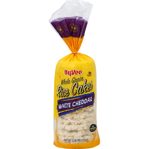 Hy Vee Rice Cakes, Whole Grain, White Cheddar | Shop | DeCA