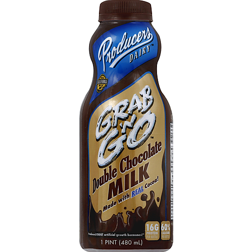Producers Dairy Double Chocolate Milk 16 fl oz bottle | Flavored Milk ...