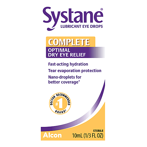 Alcon Systane Complete Nano Droplet Lubricant Eye Drops 0.33 fl oz ...