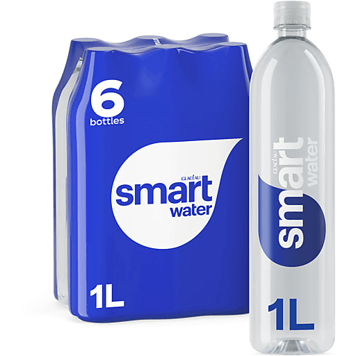 Glaceau Smartwater Vapor Distilled Water 33.8 fl oz bottle 6 pack ...