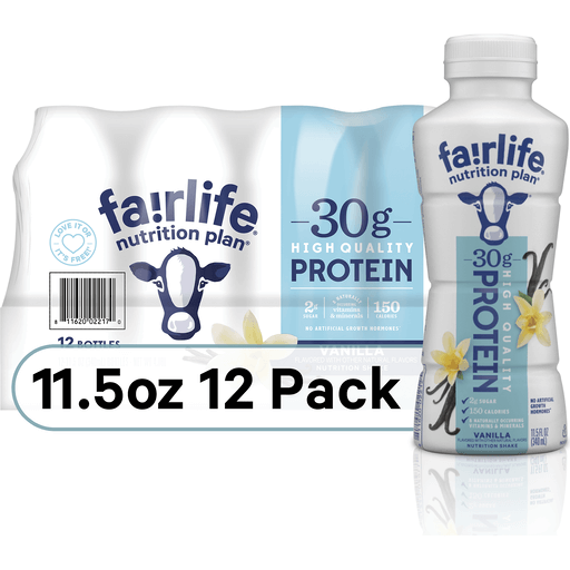 Fairlife Nutrition Plan Vanilla Bottles, 11.5 fl oz, 12 Pack | Shop | DeCA