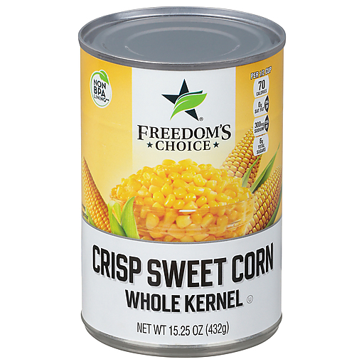 Freedom's Choice Crisp Whole Kernel Sweet Corn 15.25 oz can ...