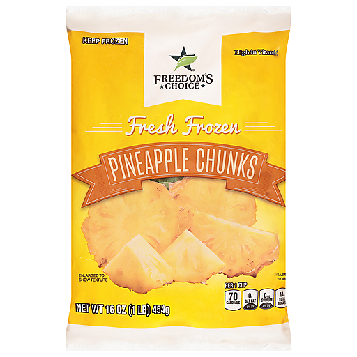 Freedom's Choice Fresh Frozen Pineapple Chunks 16 oz bag | Frozen Fruit ...