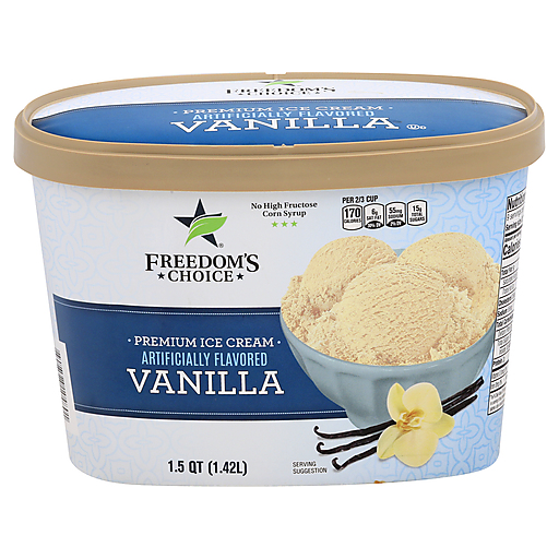 Freedom's Choice Ice Cream, Premium, Vanilla 1.5 qt | Shop | DeCA