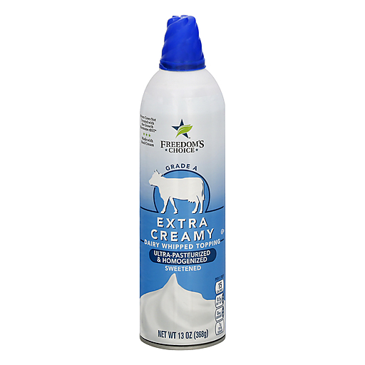 Freedom's Choice Extra Creamy Whipped Topping Aerosol | Whipping Cream ...