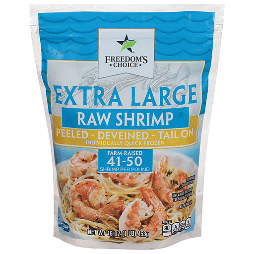 Freedom's Choice Raw Shrimp Extra Large 16 oz | Shrimp | DeCA