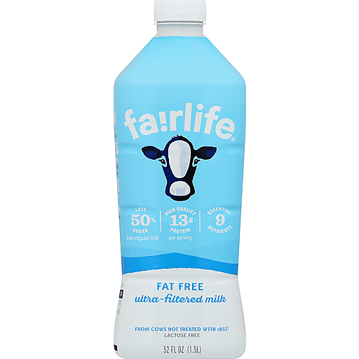 Fairlife 0% Low Fat Ultra-Filtered Milk 52 fl oz jug | Milk ...