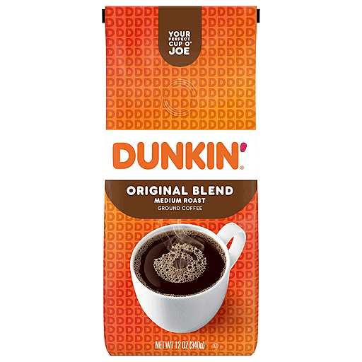 Dunkin Donuts Original Blend Medium Roast Ground Coffee 12 oz pouch ...