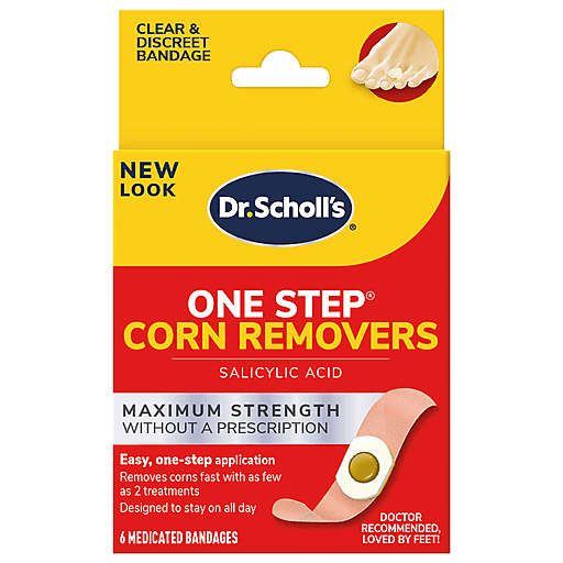 Bayer Dr. Scholls One Step Corn Removers 40% Salicylic Acid 6 ct ...